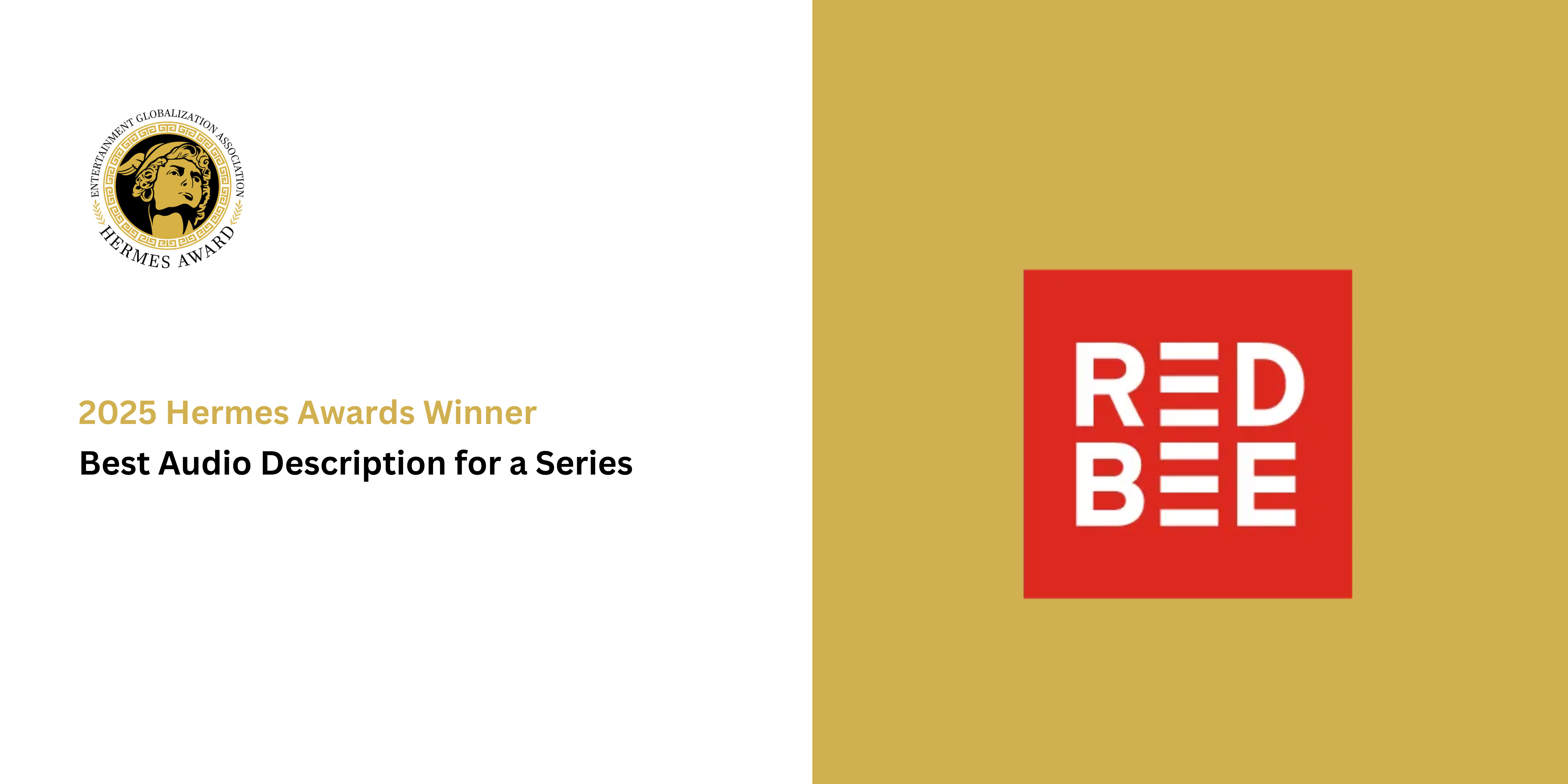 Red Bee Media wins the 2025 Hermes Award for Best Audio Description for a Series - Red Bee Media